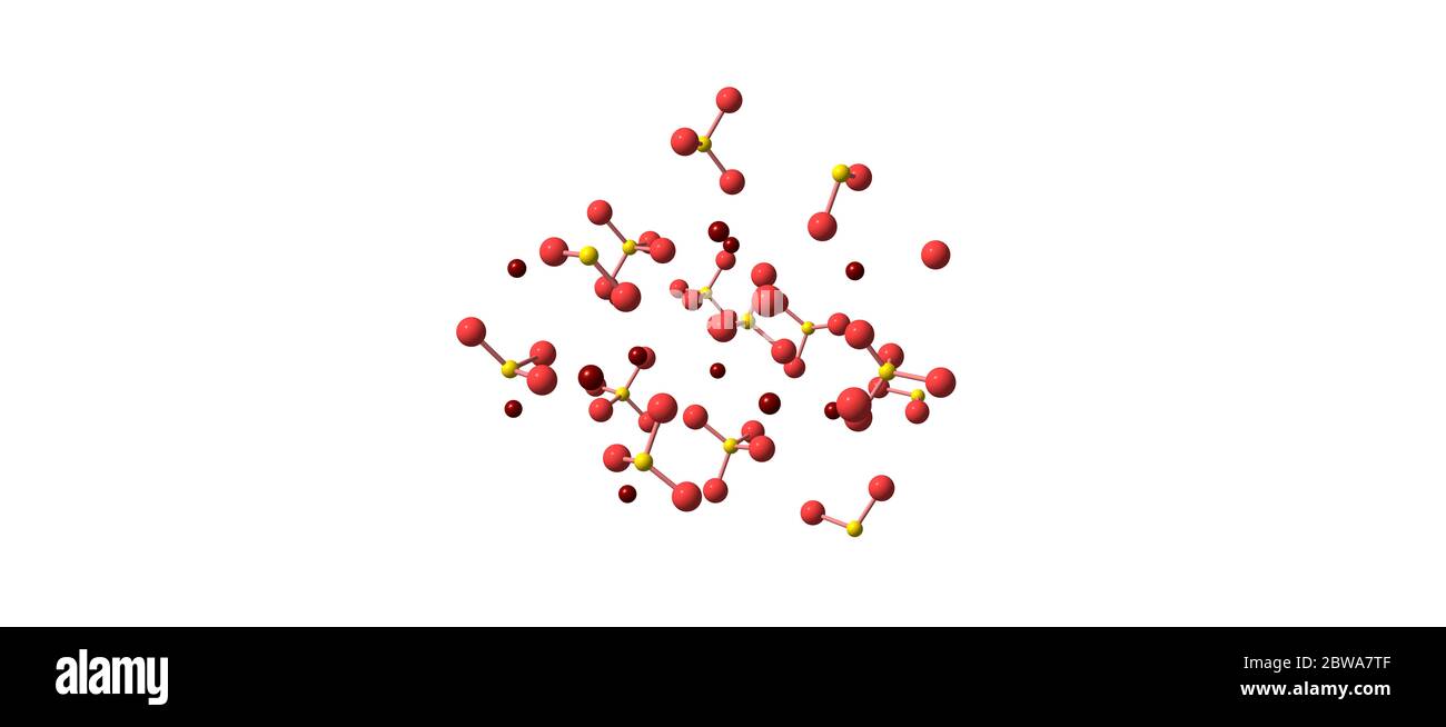 Baryte or barite, BaSO4 is a mineral consisting of barium sulfate. 3d ...