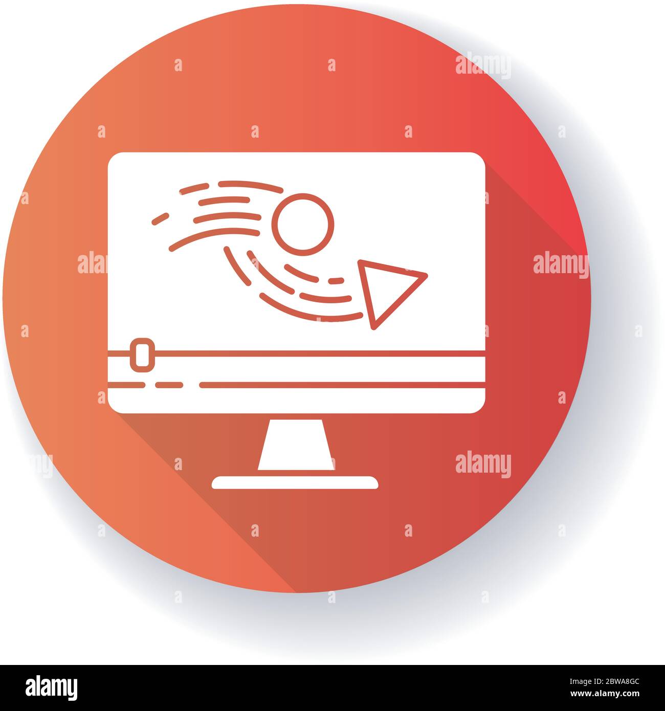 Video animation red white icon hi-res stock photography and images - Alamy