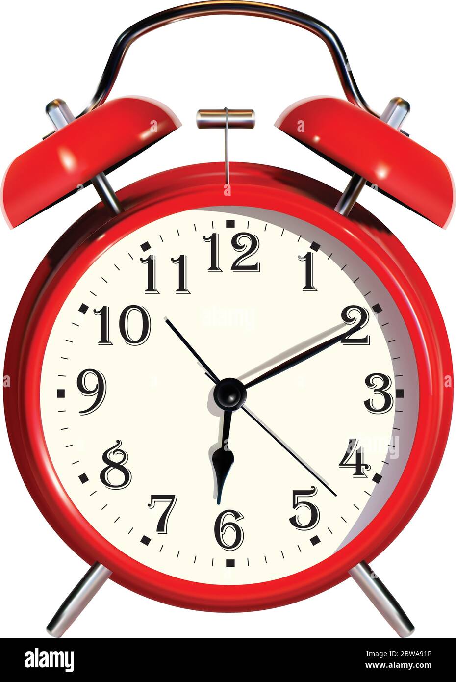 Realistic vector alarm clock. Isolated on white background Stock Vector ...