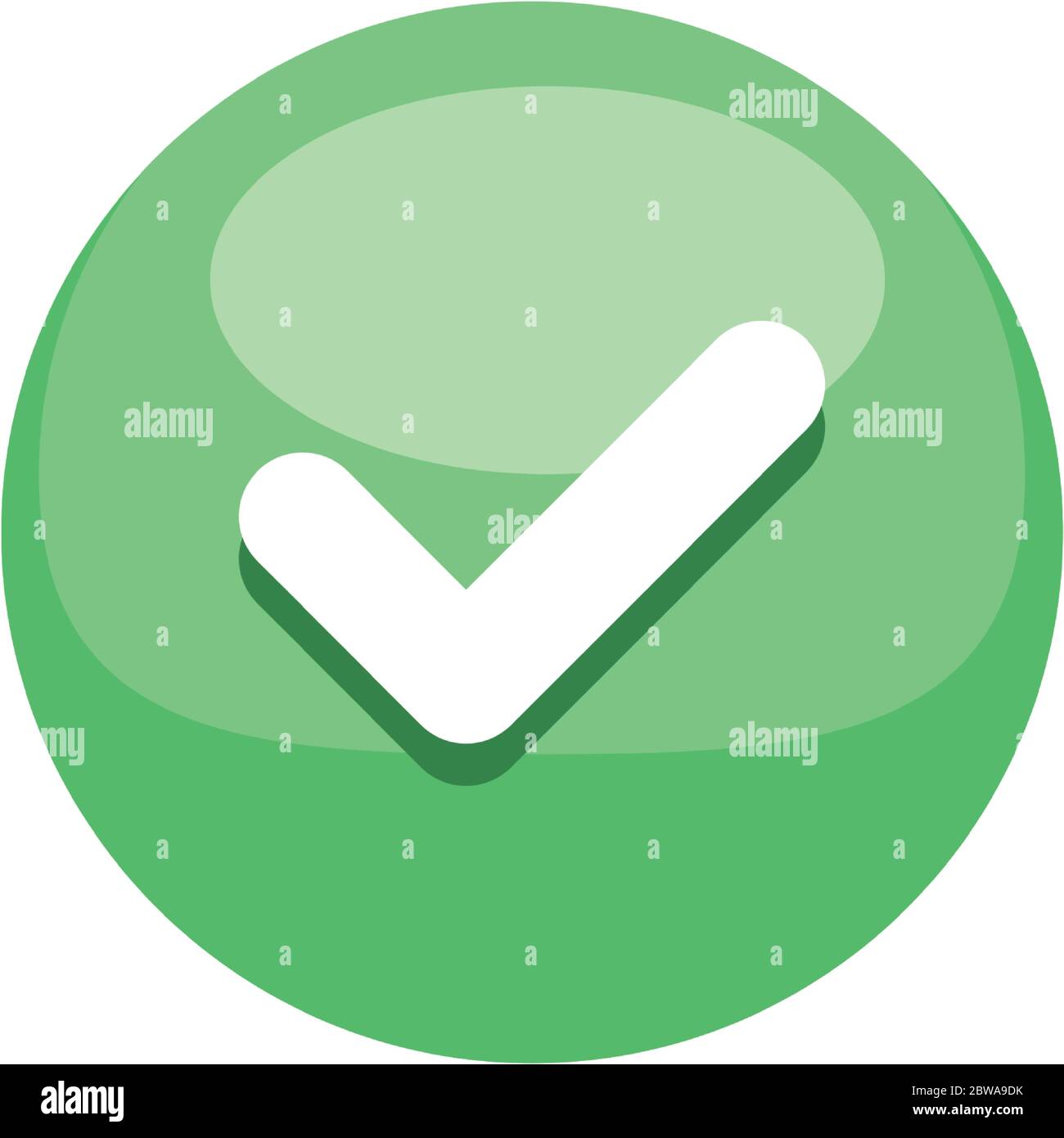check mark inside frame circular, checklist icon Stock Vector Image ...