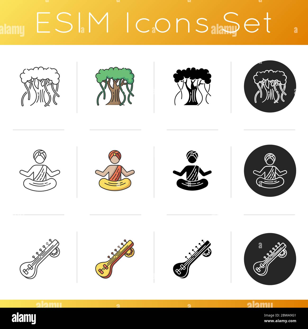 Indian guru on white Stock Vector Images - Alamy