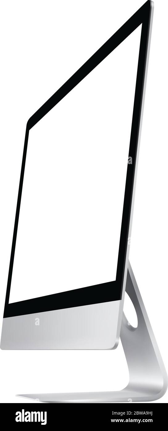 Computer screen. Realistic vector file. Isolated in white background ...