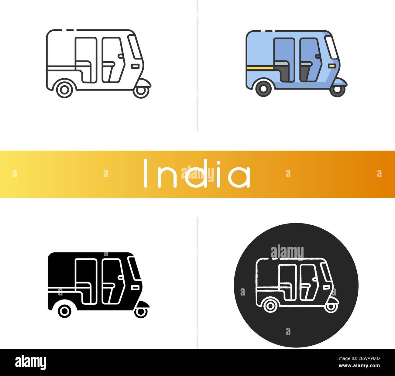 Auto rickshaw icon Stock Vector Image & Art - Alamy