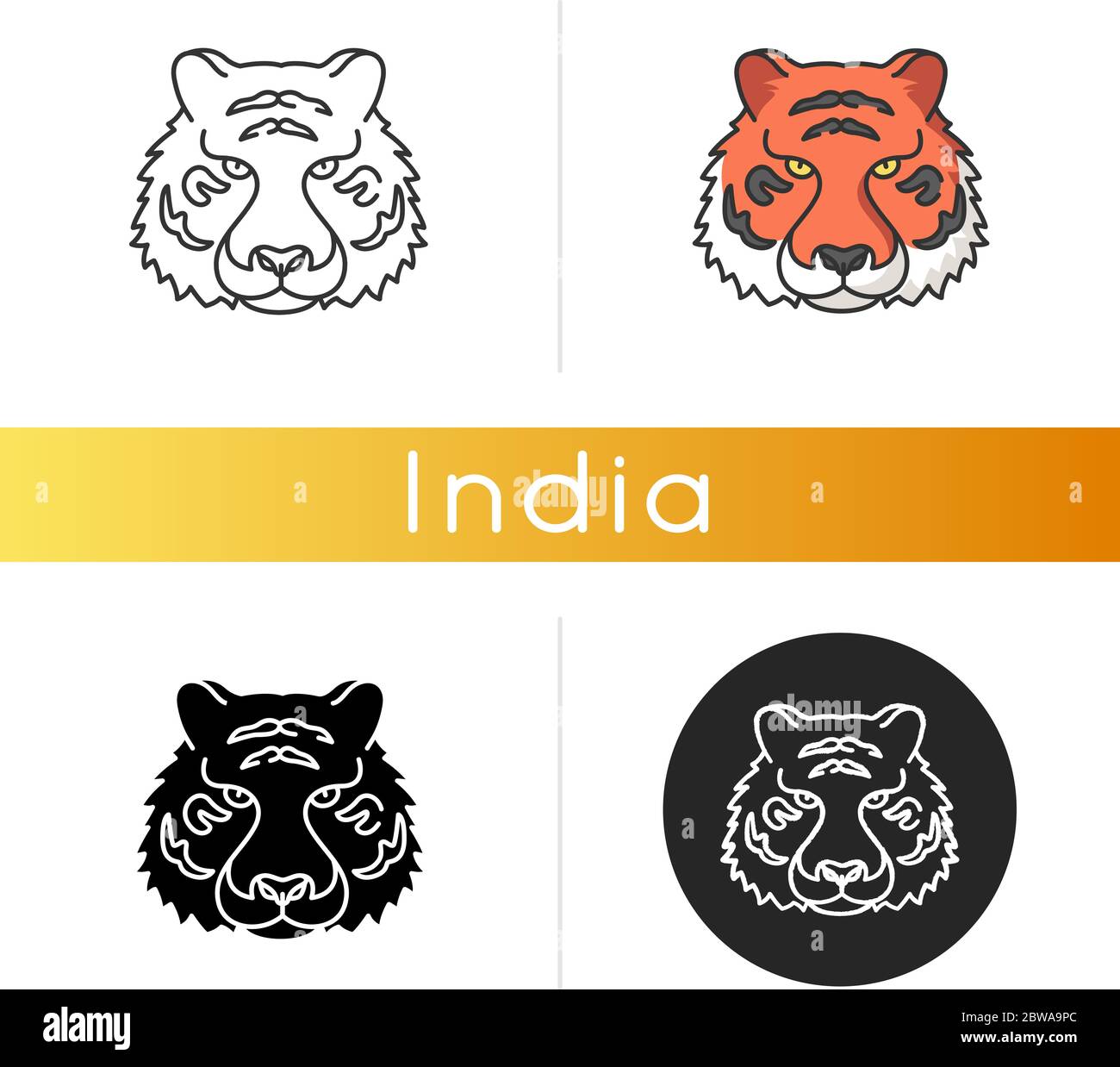 Bengal tiger icon Stock Vector Image & Art - Alamy