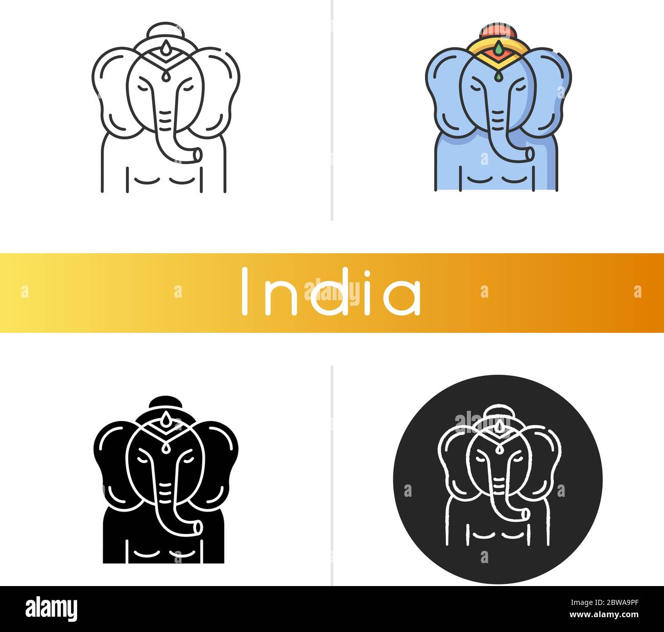 Lord Ganesha icon Stock Vector Image & Art - Alamy