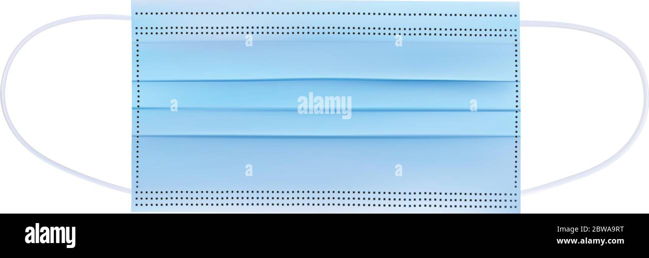 Realistic Protective Medical face mask Front side vector. Isolated on ...