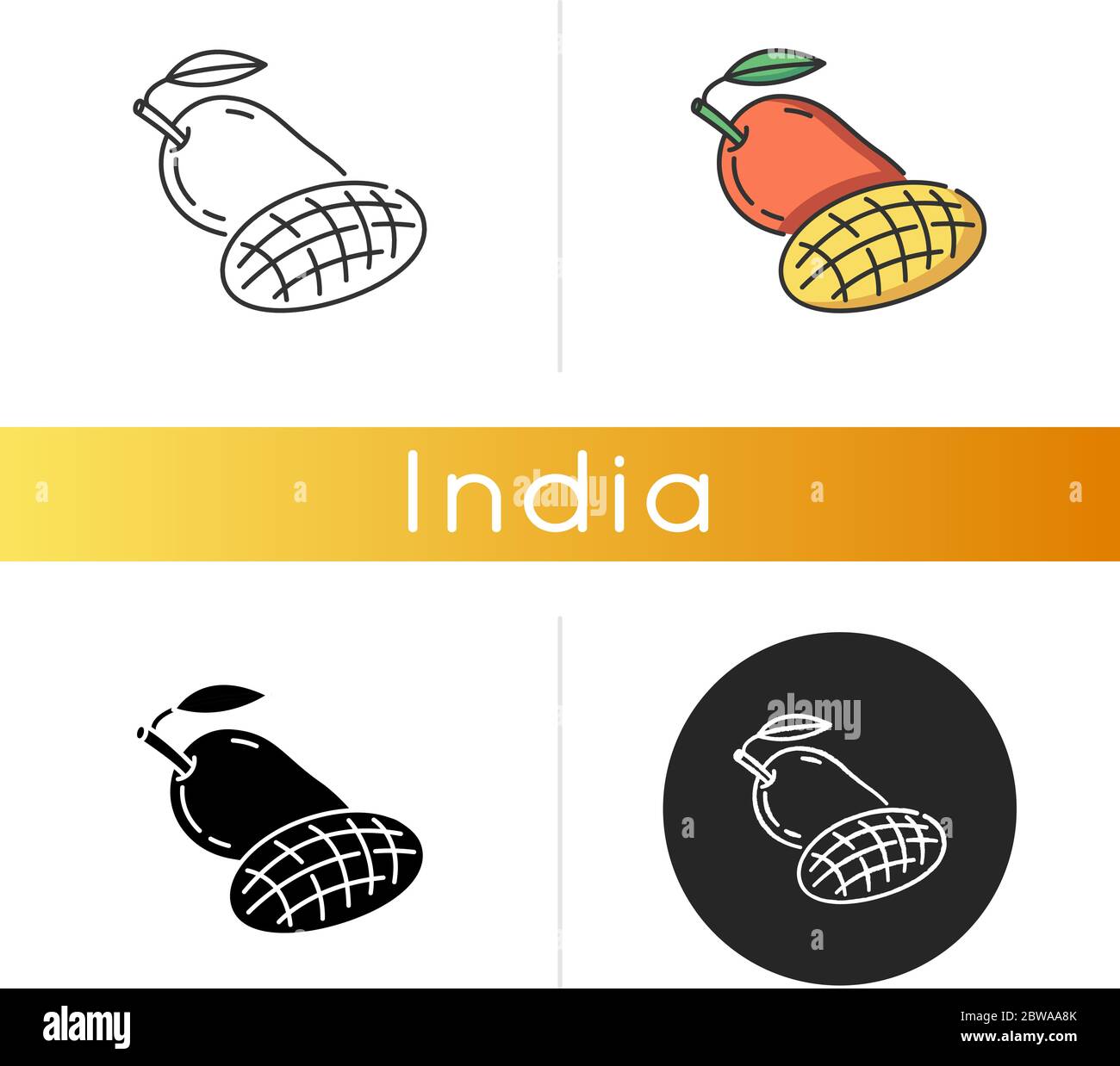 Cut mango indian mango Stock Vector Images - Alamy