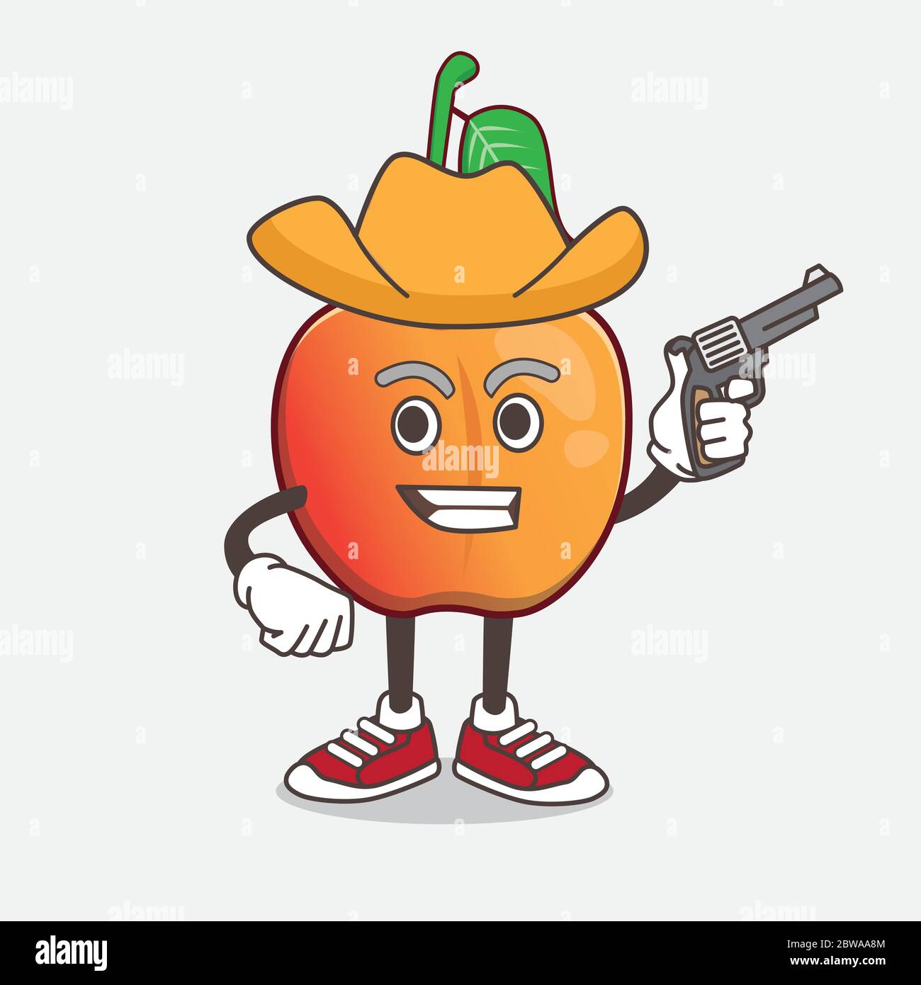 An illustration of Royal Ann Cherry cartoon mascot character holding ...