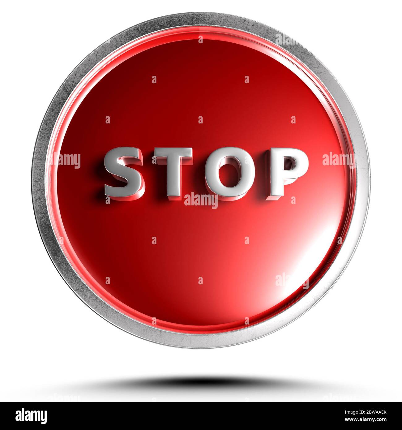 Reflection on push button Cut Out Stock Images & Pictures - Alamy