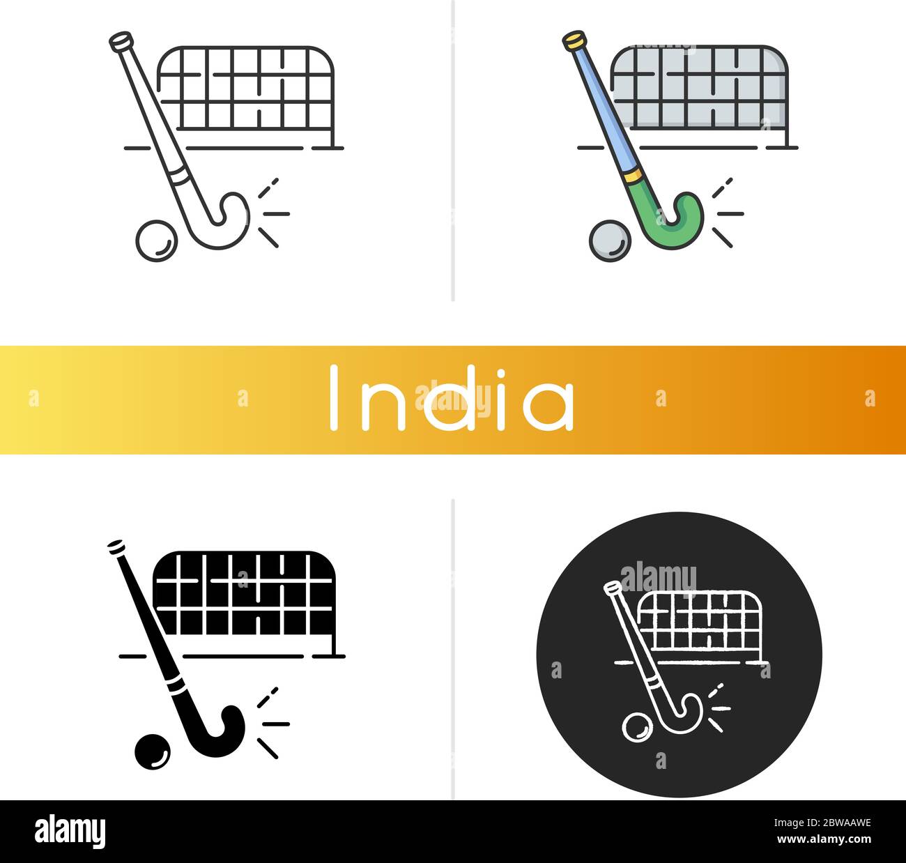 Hockey stick ball line Stock Vector Images - Alamy