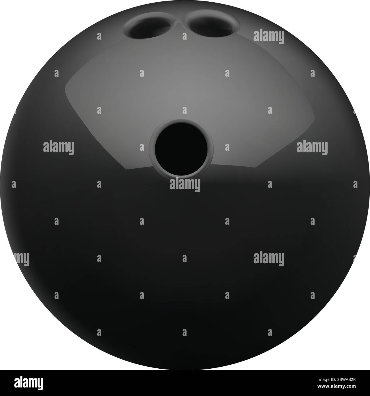 Bowling ball. Realistic vector file. Isolated on white background Stock ...