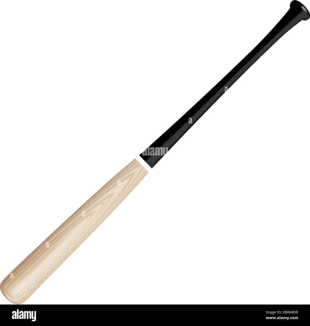 Realistic vector baseball bat. Isolated on white background Stock ...