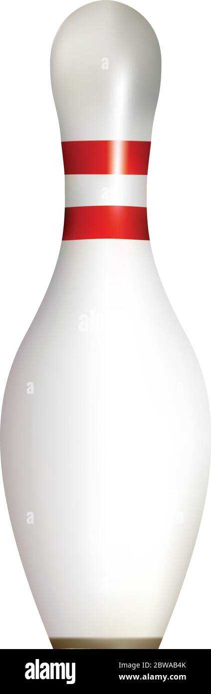 Realistic bowling pin. Isolated on white background Stock Vector Image ...