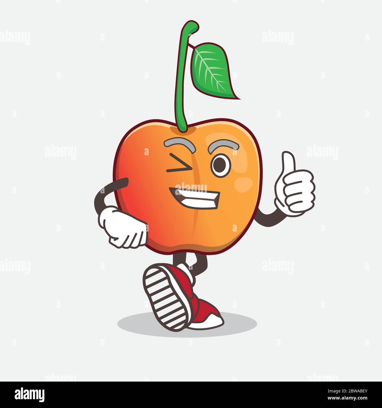 An illustration of Royal Ann Cherry cartoon mascot character making ...