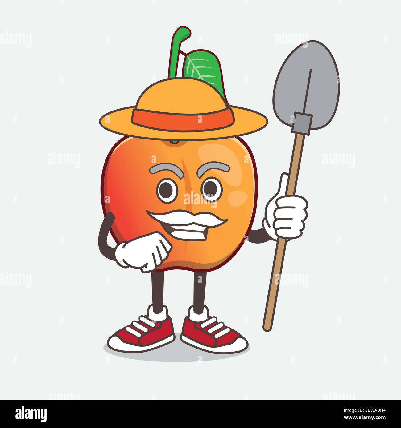 An illustration of Royal Ann Cherry cartoon mascot character with hat ...