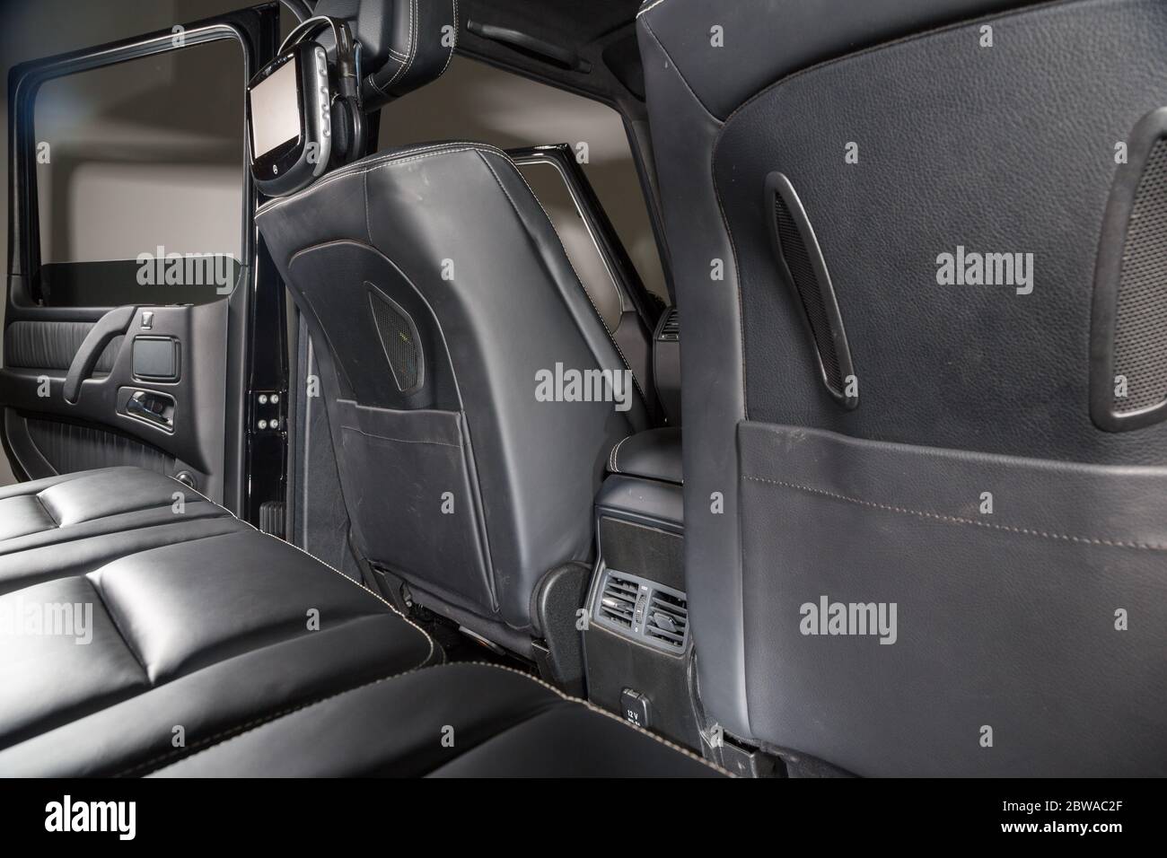 Storage compartment in car interior Stock Photo - Alamy