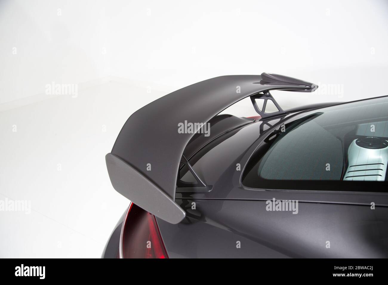 Close up of rear spoiler on sports car Stock Photo - Alamy