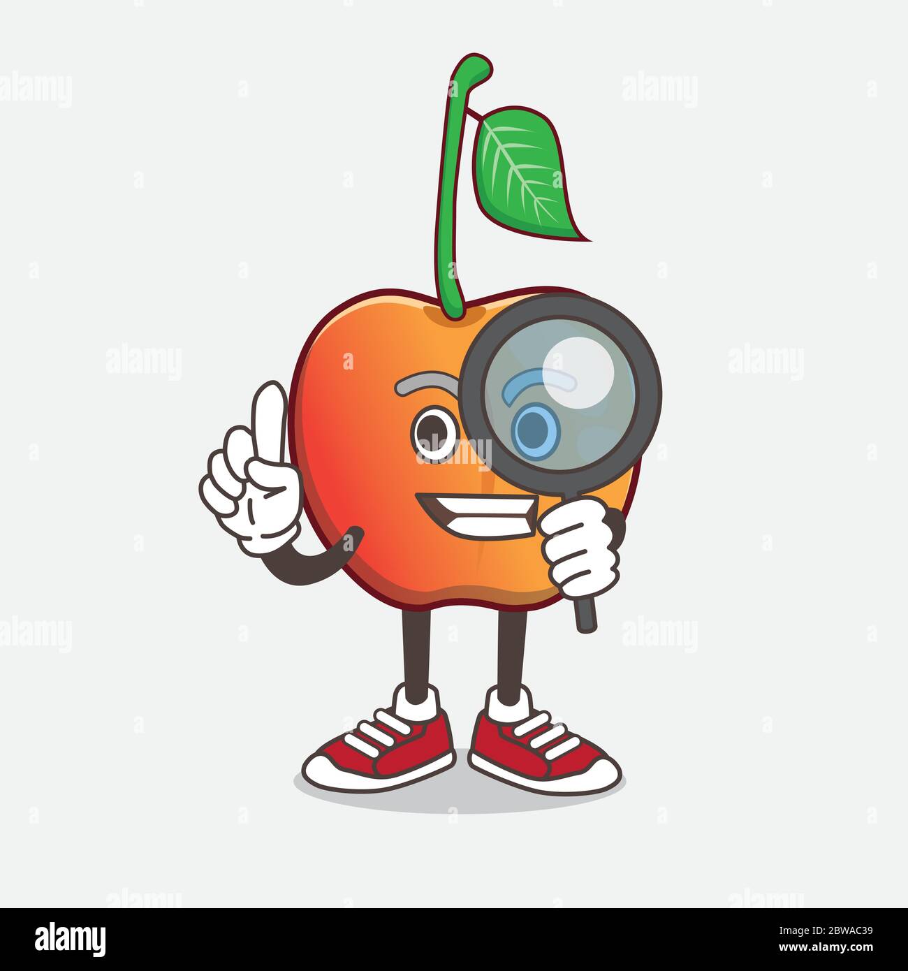 An illustration of Royal Ann Cherry cartoon mascot character as ...