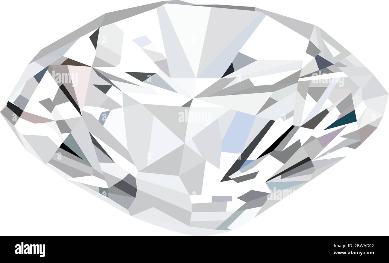 Realistic vector diamond. Isolated on white background Stock Vector ...