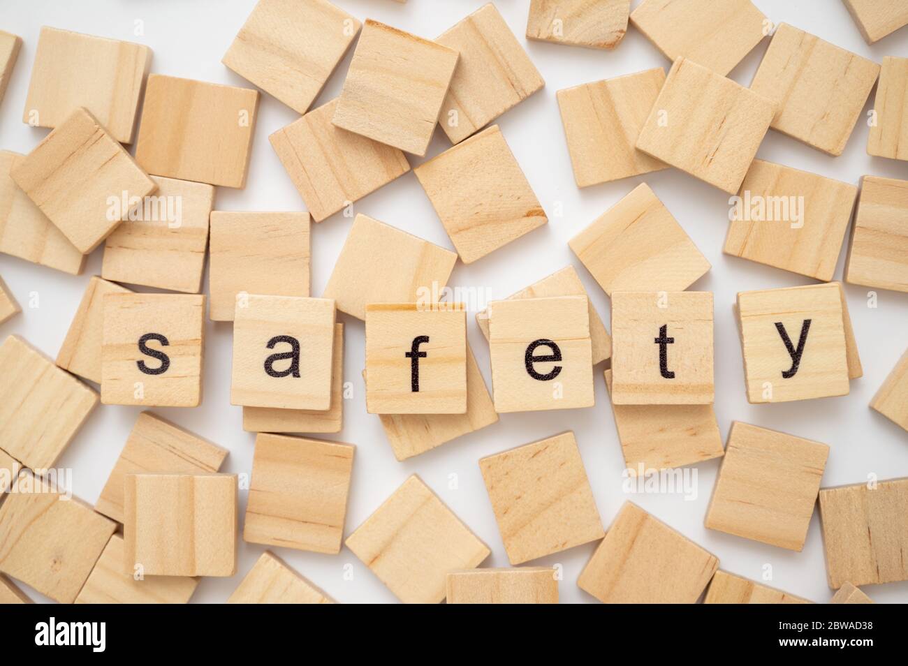 Wooden letter tiles spelling word SAFETY Stock Photo - Alamy