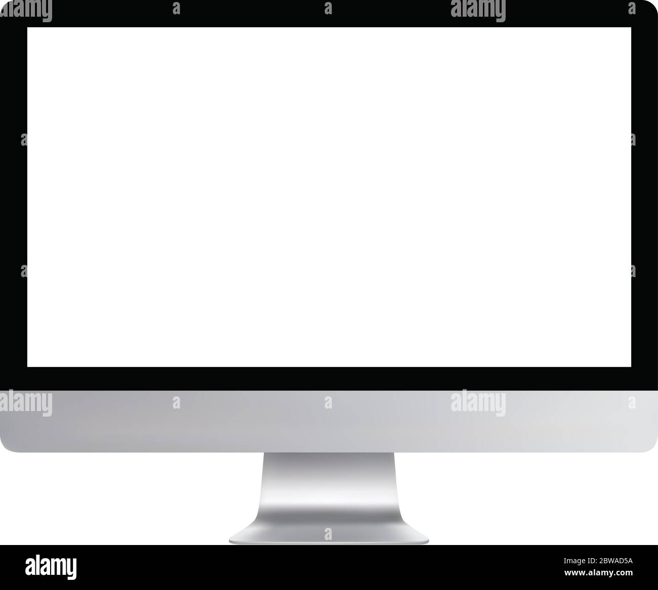 Computer screen. Realistic vector file. Isolated in white background ...