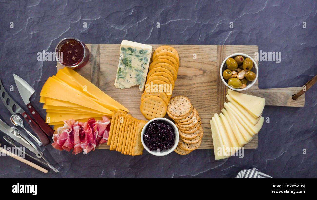Flat lay arranging cheese hi-res stock photography and images - Alamy