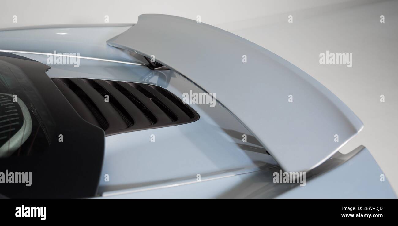 Close up of rear spoiler on car Stock Photo - Alamy
