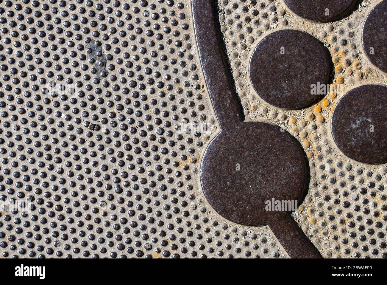 Sewer cover texture. Close-up background. Top view Stock Photo - Alamy