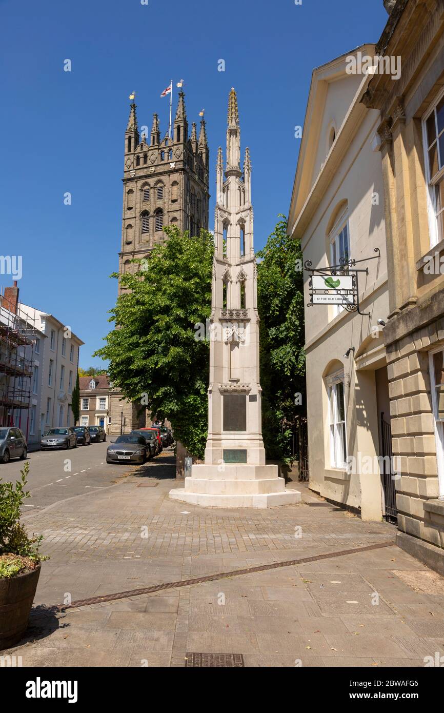Historic church of Saint Mary, and war memorial, Warwick, Warwickshire ...