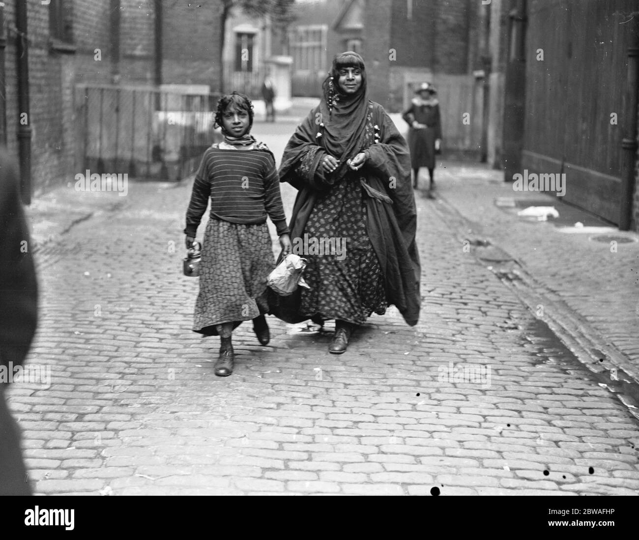 Party of Turkestan nomads travelling round Europe and billeted in some ...