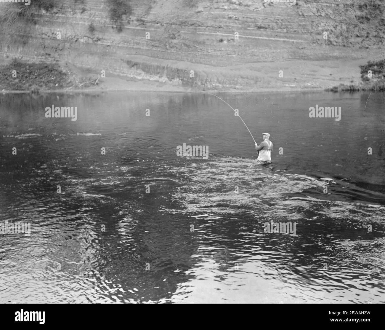 Fly fish salmon Black and White Stock Photos & Images - Alamy