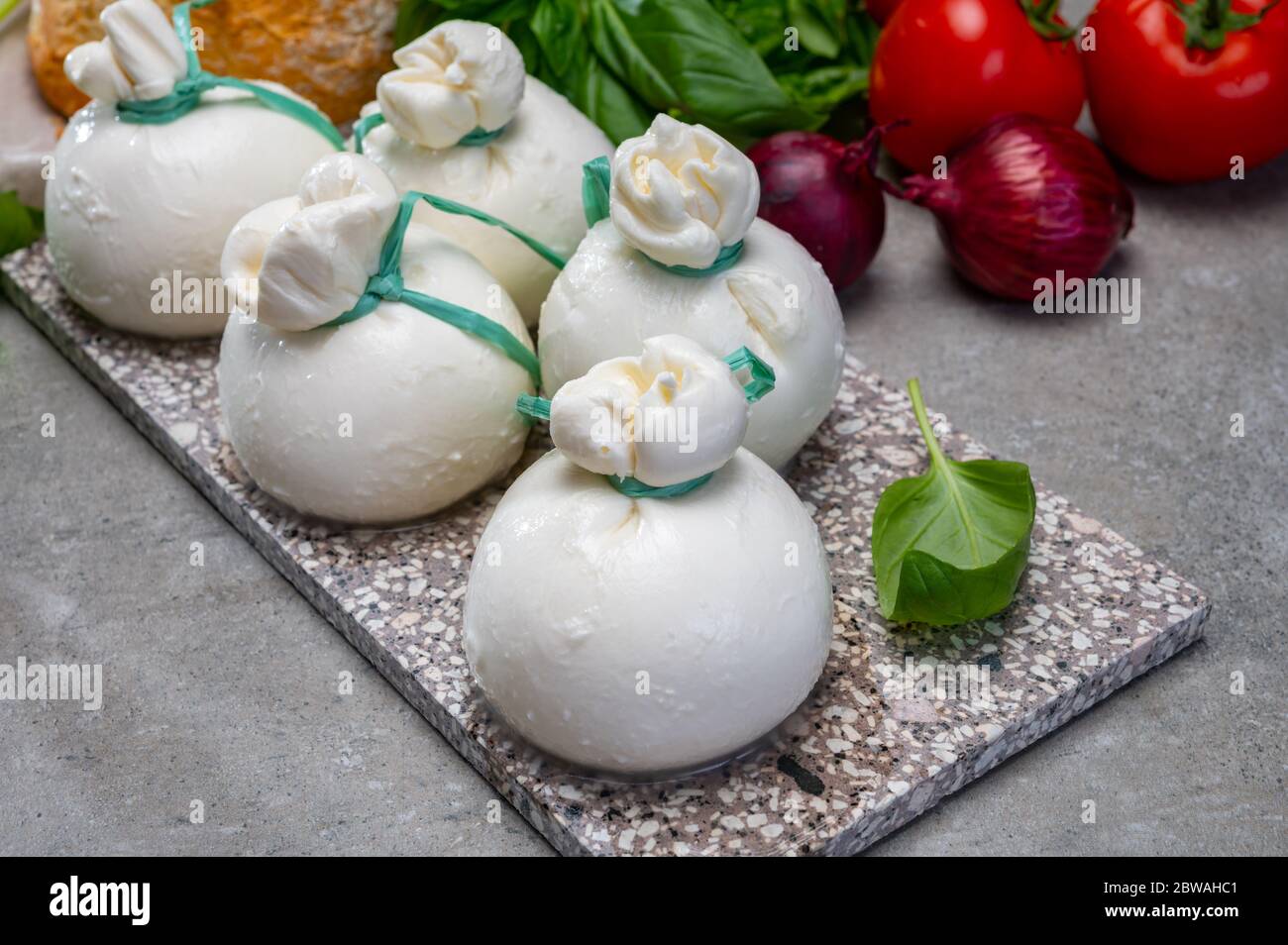 Cheese collection, fresh soft handmade Italian cheese from Puglia ...