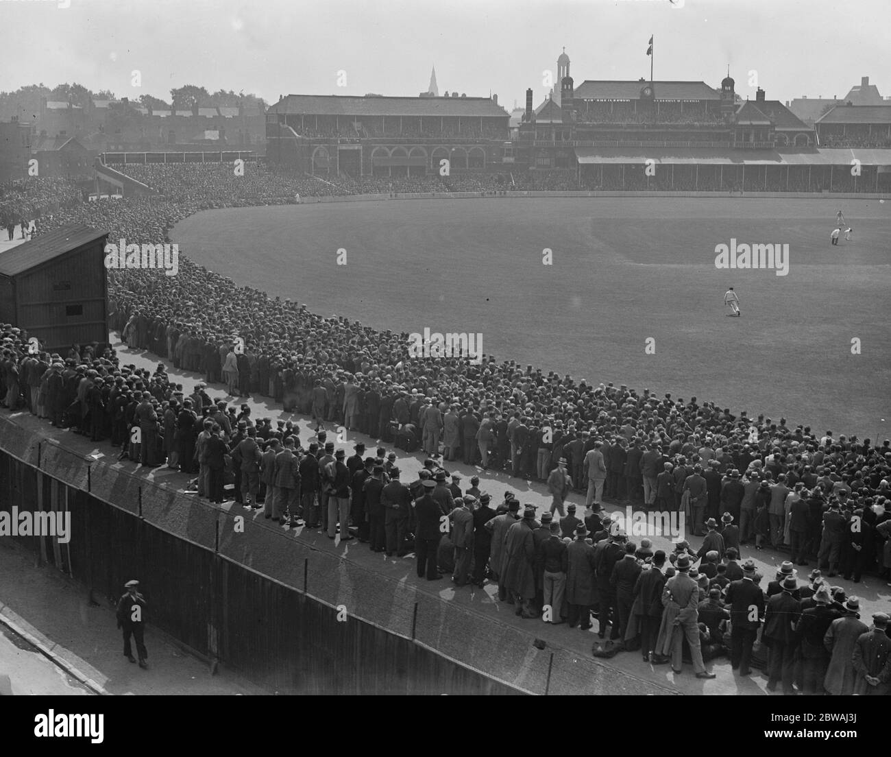 The oval cricket ground panoramic Black and White Stock Photos & Images ...