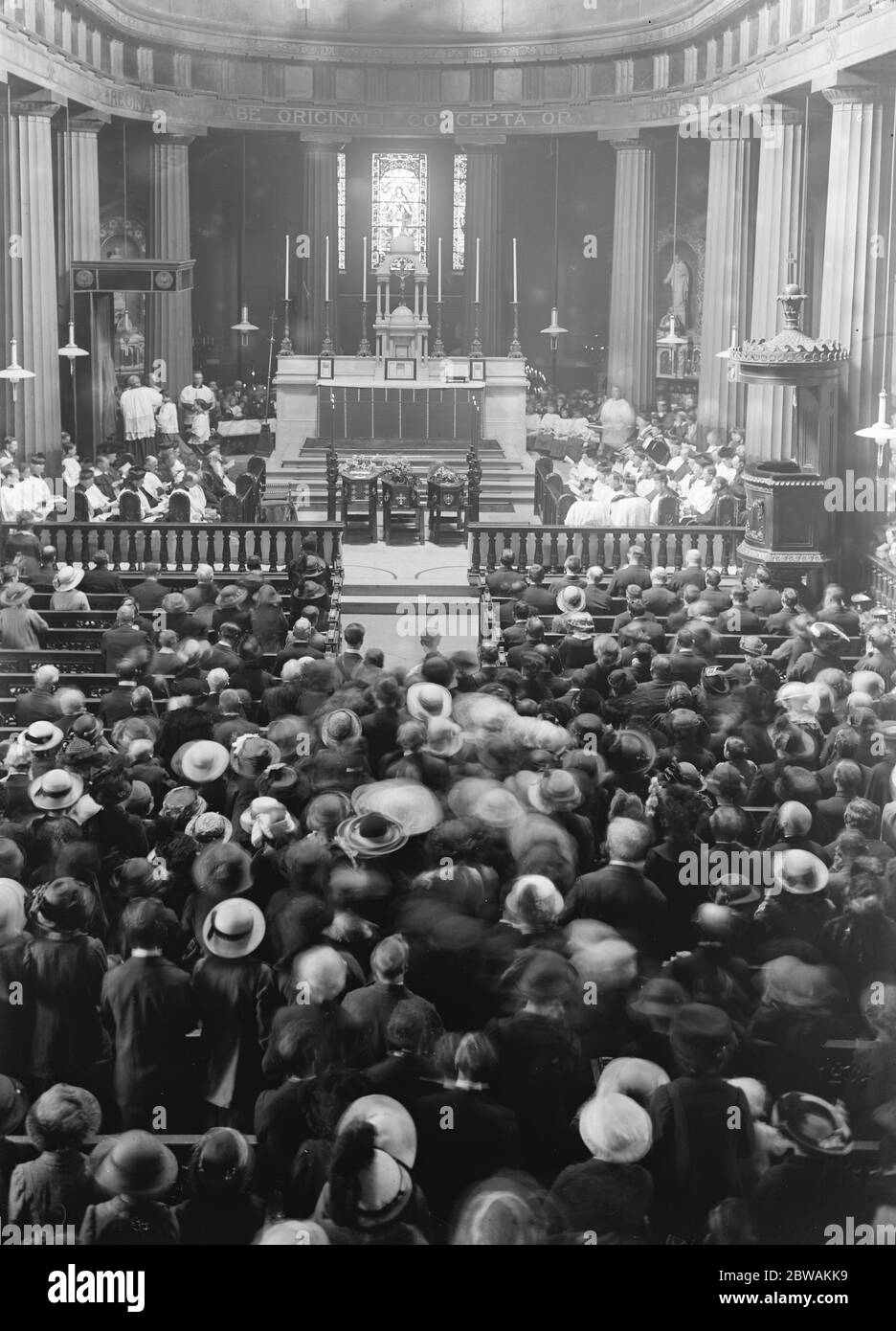 Funeral Procession in Dublin High mass and the elevation in the ...