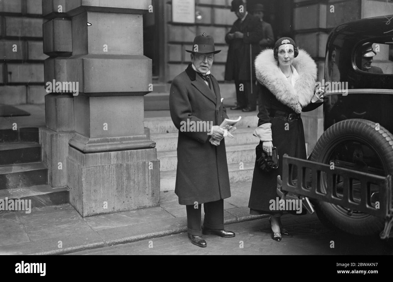 Private view day at the Royal Academy . Sir John and Lady Lavery . 1932 ...