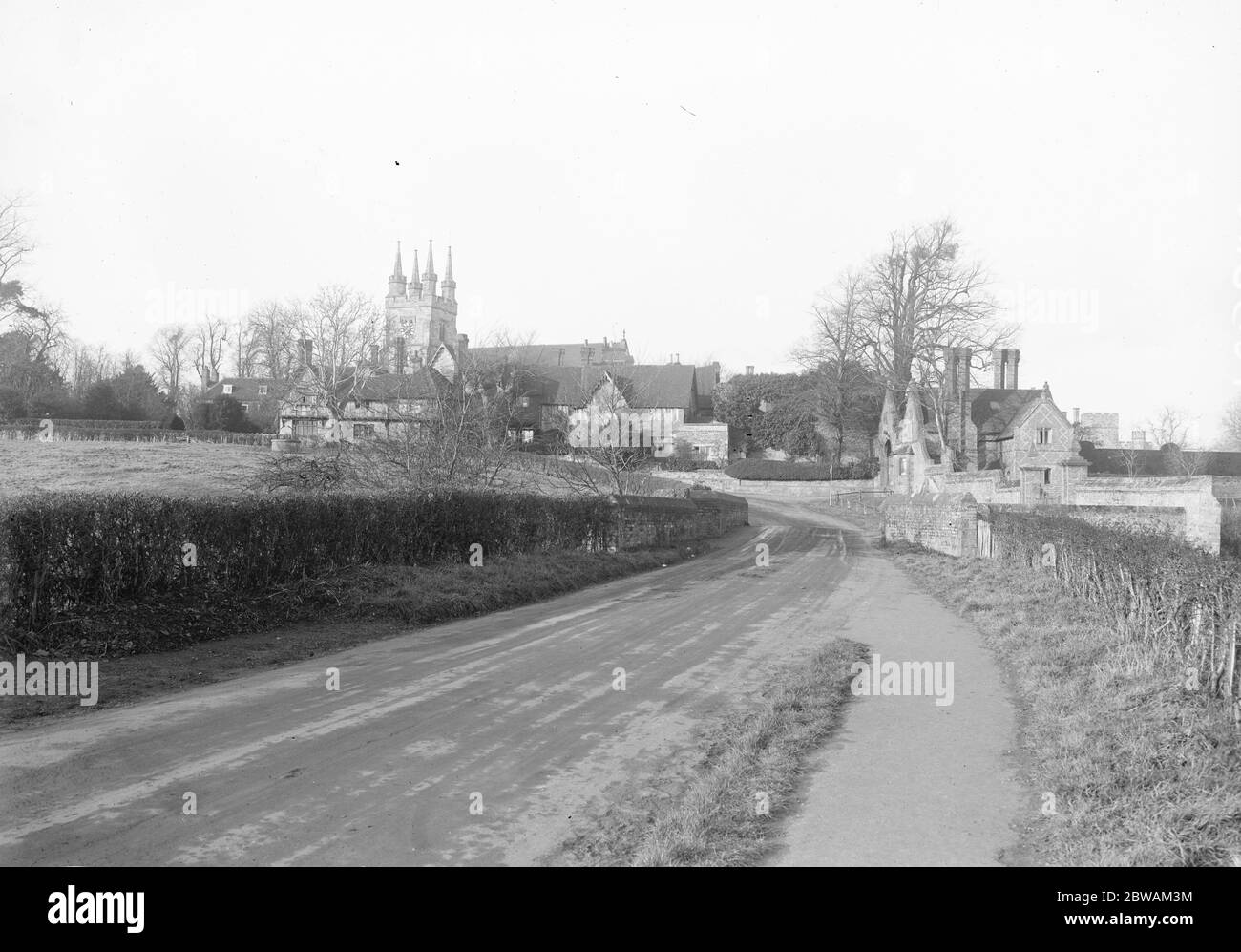 Penshurst Village in Kent . To the right of the picture is Penshurst ...