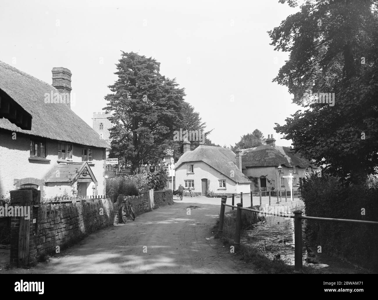 Littleham village in Devon , England 1925 Stock Photo - Alamy