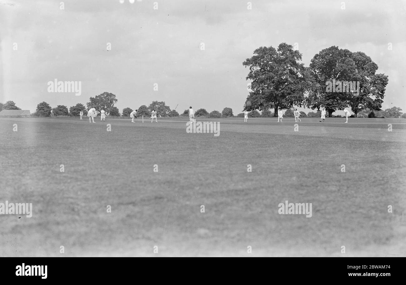 Cricket match in progress Black and White Stock Photos & Images - Alamy