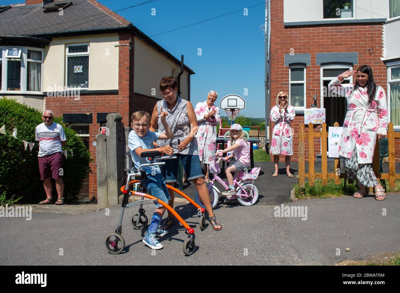 Nine-year-old Tobias Weller, from Sheffield, who has cerebral palsy and ...