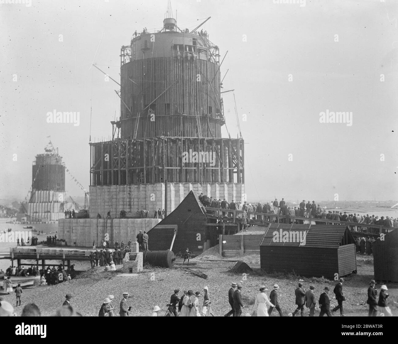British Navy ' s Mysterious tower ship launched at Shoreham on Sunday ...