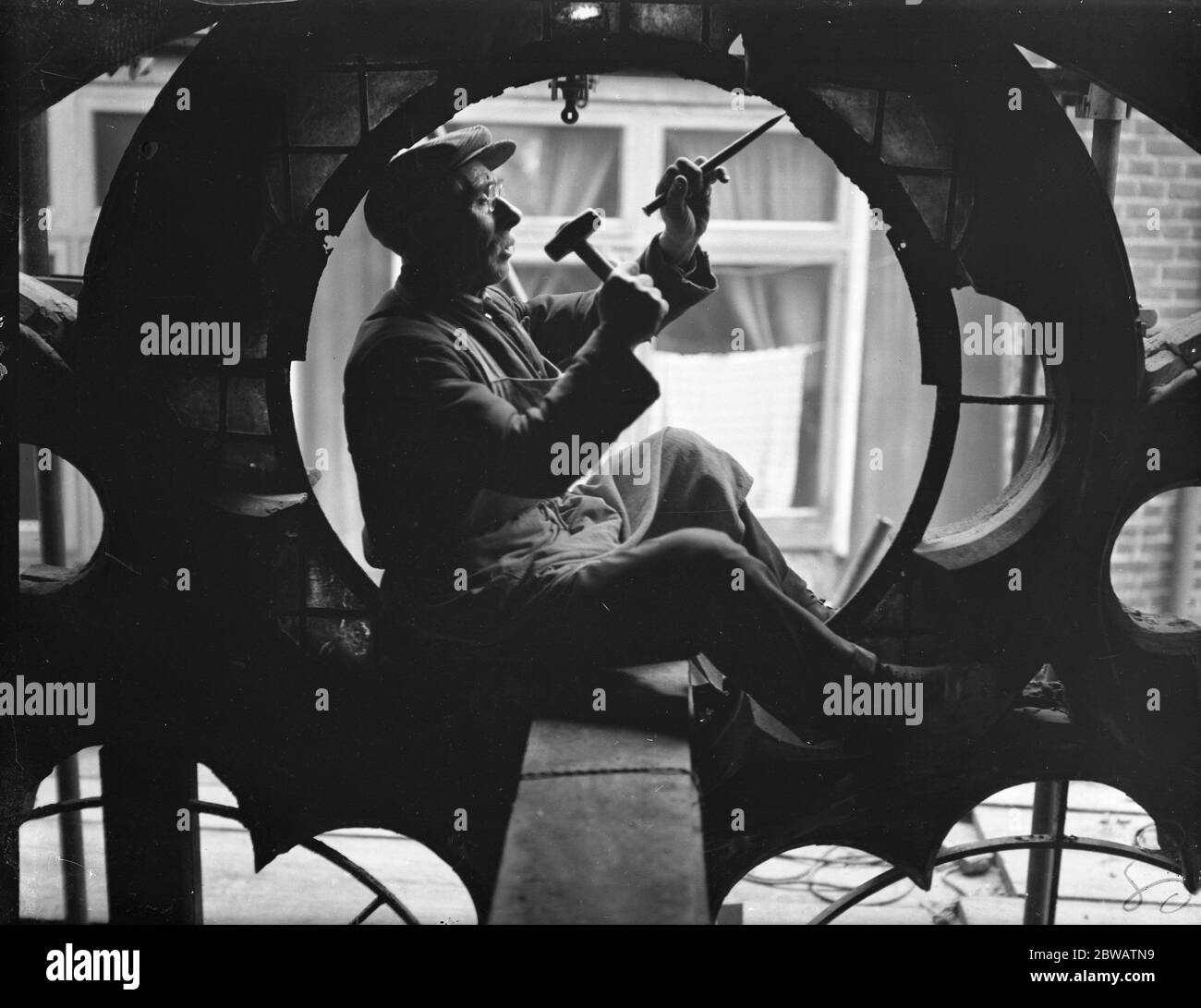 Stained glass windows historic Black and White Stock Photos & Images ...