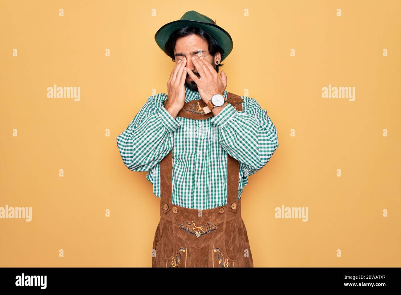 Young handsome man wearing tratidional german octoberfest custome for ...