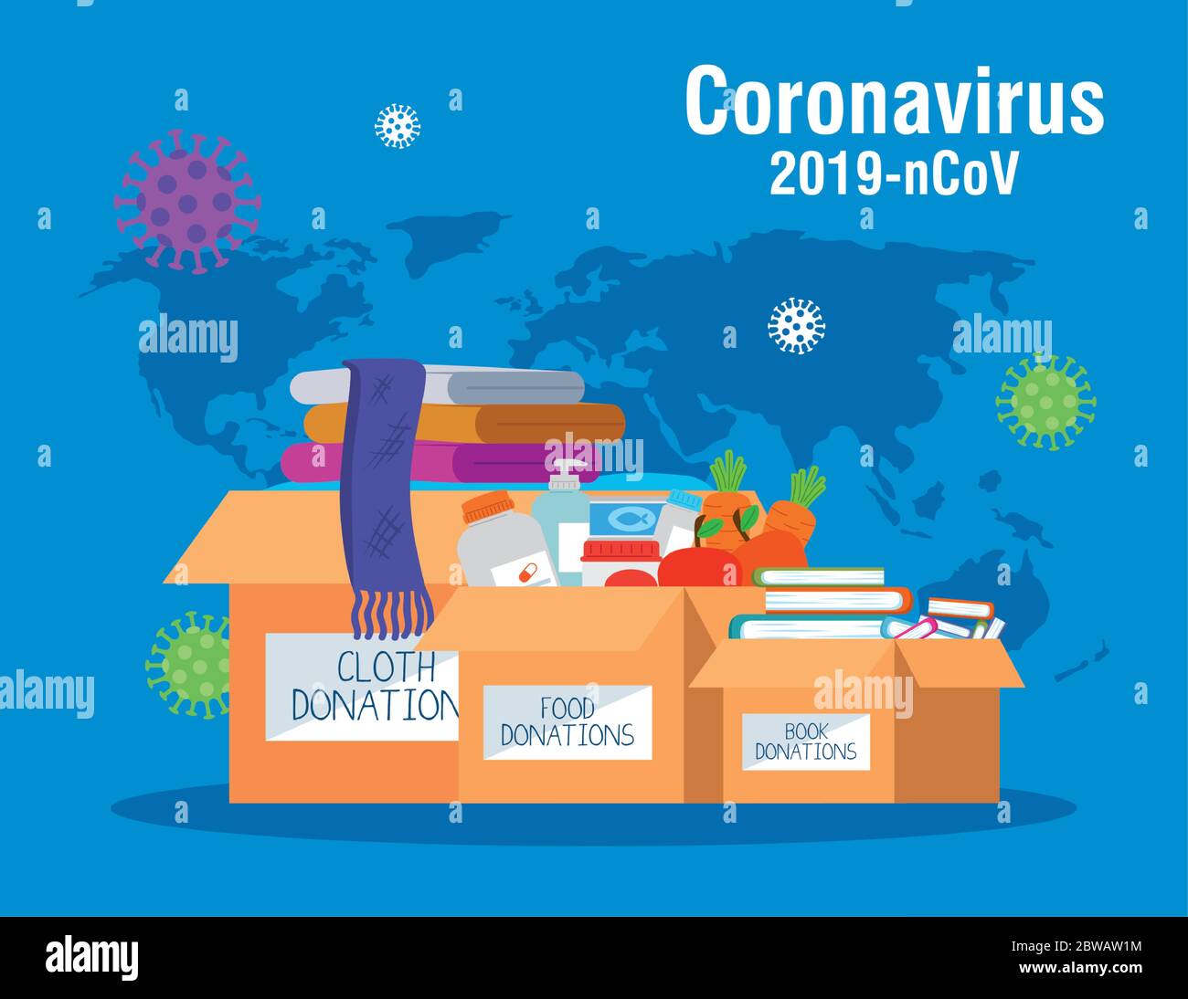 cardboard donation boxes , social care, during coronavirus 2019 ncov ...