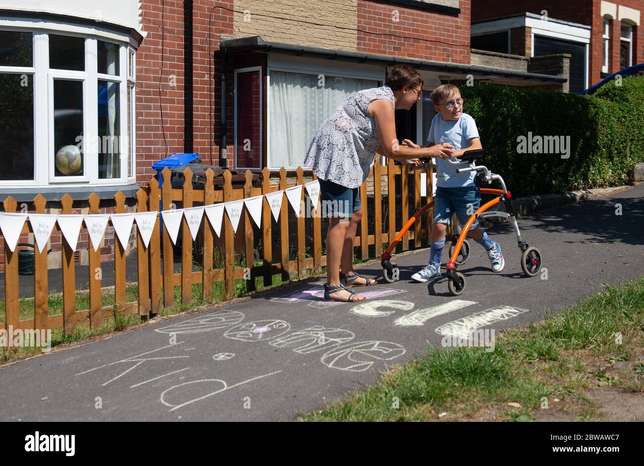 Nine-year-old Tobias Weller, from Sheffield, who has cerebral palsy and ...