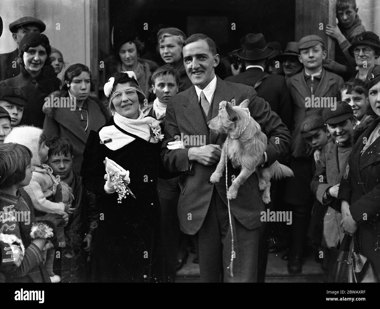 Wedding of Mr A R Gerrard , the sculptor and Miss Kathleen Leigh ...