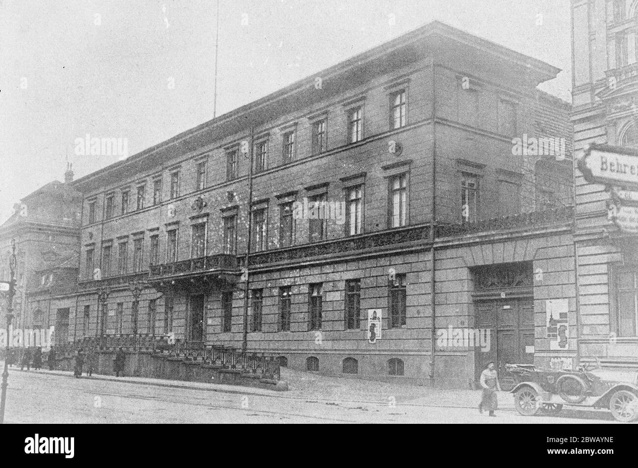 Wilhelmstrasse , showing the former palace of Prince August Wilhelm ...