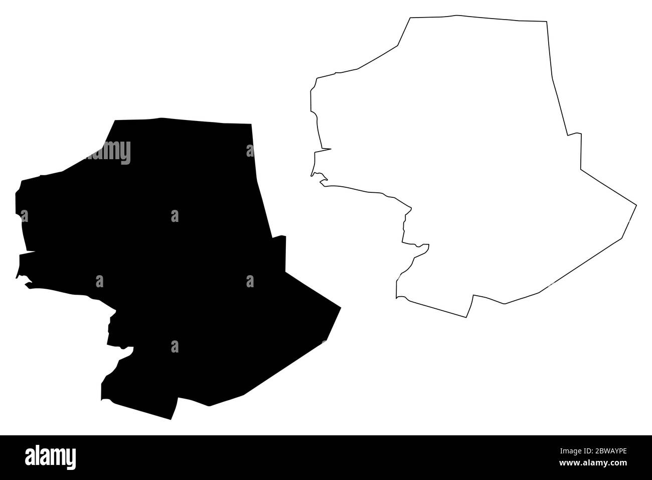 Tiruppur City (Republic of India, Tamil Nadu State) map vector ...
