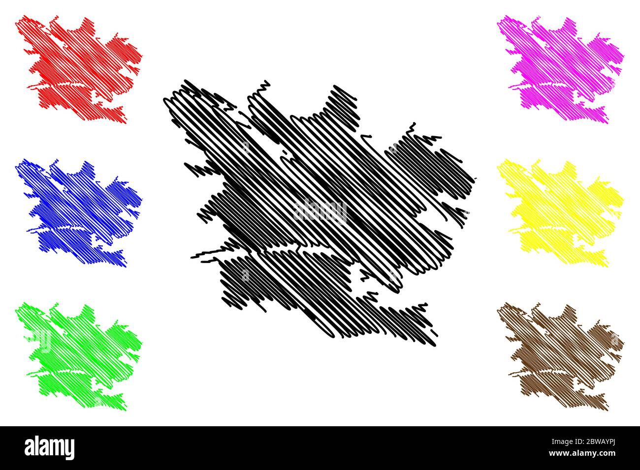 Khmelnytskyi City (Ukraine) map vector illustration, scribble sketch ...