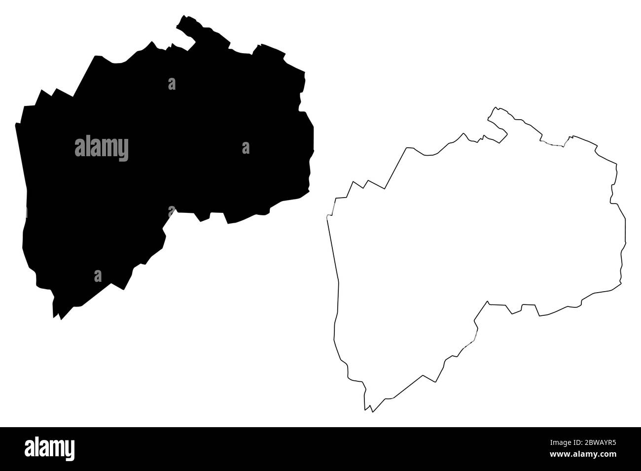 Gurgaon City (Republic of India, Haryana State) map vector illustration ...