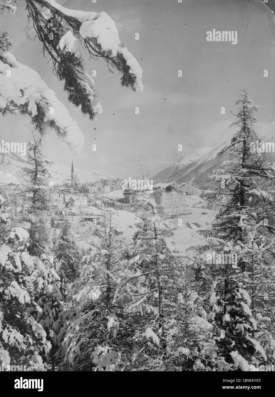 Winter glory at St Moritz . 3 December 1919 Stock Photo - Alamy